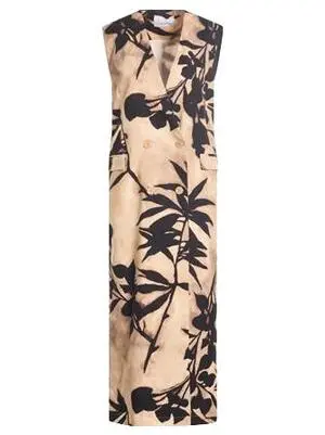 KAOS Floral-print Midi Blazer Dress - Beige