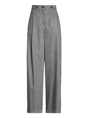 EMPORIO ARMANI Wide-Leg Flannel Pants