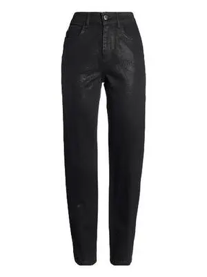 Emporio Armani Tapered Jeans With Brand Logo - Black