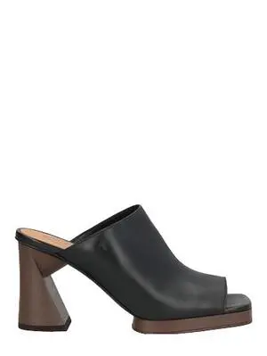 TOD'S Leather Sandals - Black