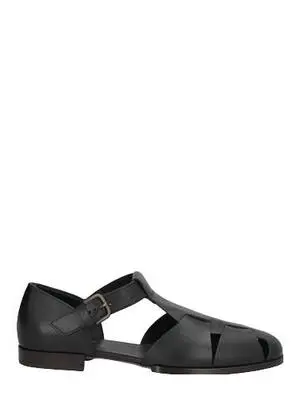 TOD'S Leather Fisherman Sandals - Black