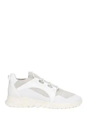 Giorgio Armani Sneakers In Textile Fibers - White