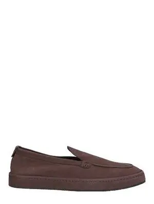 Giorgio Armani Pebbled-leather Loafers - Brown