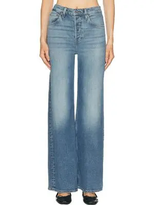 RE/DONE High Rise Wide Leg Jeans - Mid 70's Shadow