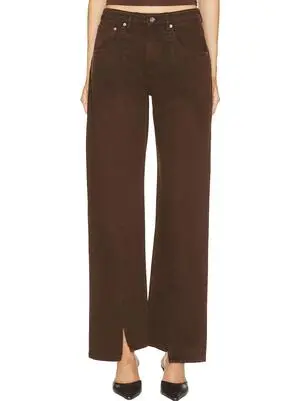 MIMCHIK Split Hem Wide Leg - Brown Overdye