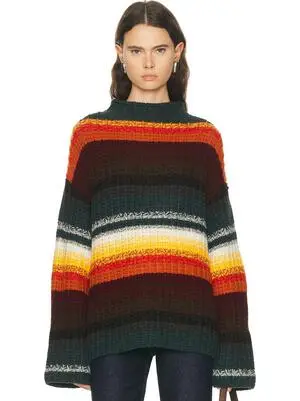 Khaite Yanis Colorblock Cashmere Sweater - Multicolor Stripe