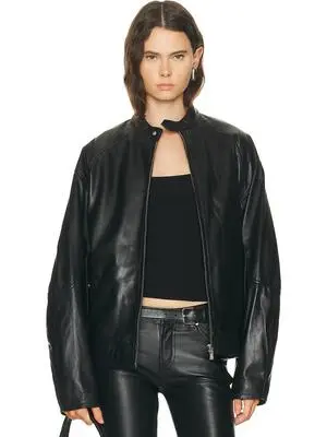EB DENIM Domenico Bomber Jacket - Black