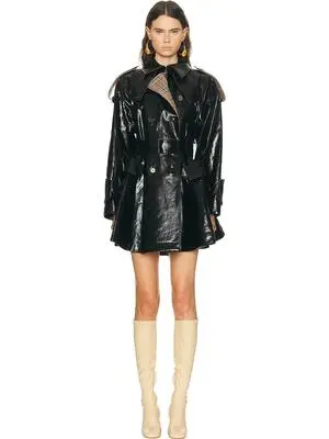 Chloé Leather Coat - Black