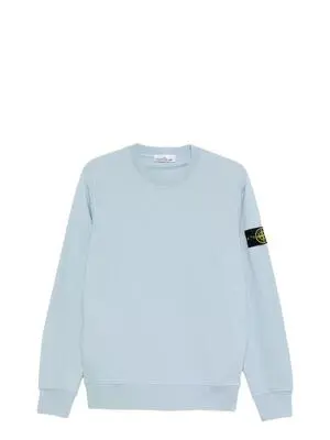 Stone Island Logo-patch Crew-neck Sweatshirt - Blue