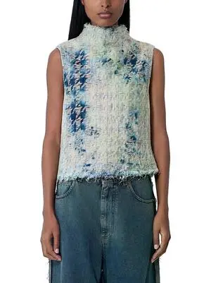 DIESEL® Printed Distressed Top - Neutrals