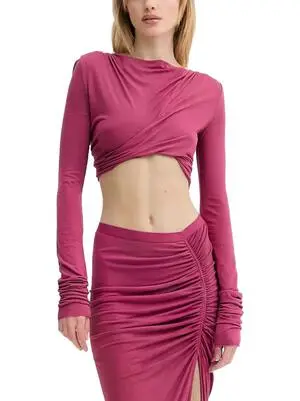 Rick Owens Draped Long-sleeve Top - Pink