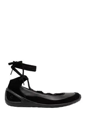 Ecco Biom Lite Lace-up Ballet Flats - Black