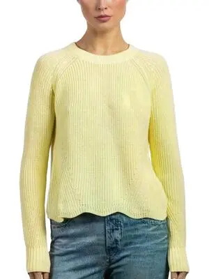 Autumn Cashmere Round-neck Sweater - Yellow