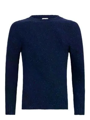 Malo Speckled Crew-neck Sweater - Blue