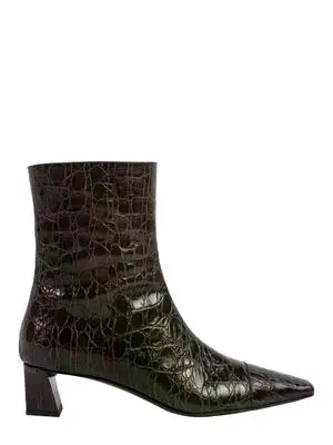 GIUSEPPE ZANOTTI Brenda Crocodile-effect Boots - Brown
