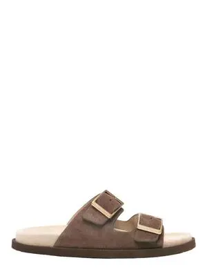 Brunello Cucinelli Buckle Sandals - Brown