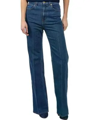 JAMIE HALLER Panelled Wide Leg Jeans - Blue