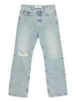 Séfr Ripped Straight Leg Jeans - Blue