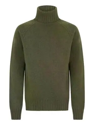 Malo Roll Neck Sweater - Green