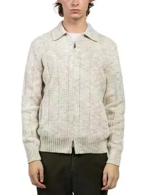 GRAN SASSO Long-sleeve Zip-up Cardigan - Neutrals