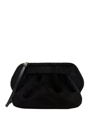 THEMOIRE Gathered Clutch Bag - Black