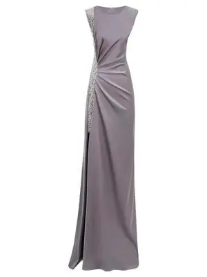 GEMY MAALOUF Beaded Maxi Dress - Grey