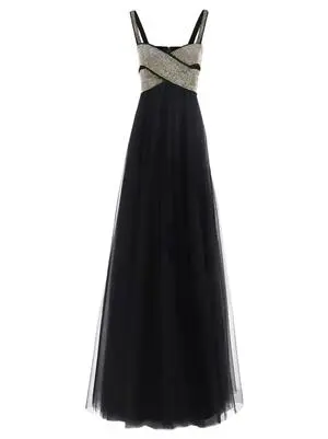 GEMY MAALOUF Rhinestone-embellished Gown - Black