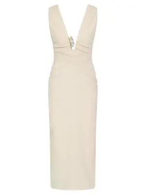 Rachel Gilbert Martina Embellished Midi Dress - Neutrals