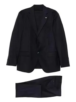 LUIGI BIANCHI MANTOVA Silgle-breasted Wool Suit - Blue