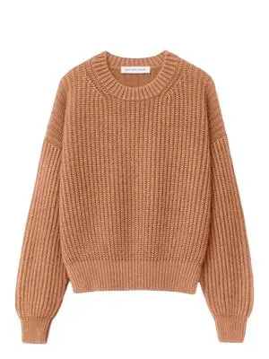 Iris Von Arnim Balloon-sleeve Knitted Sweater - Brown