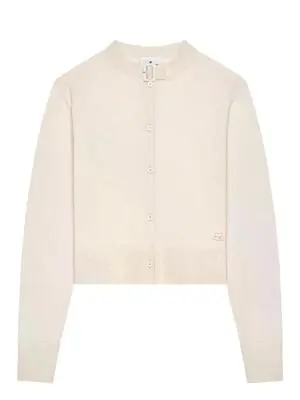 COURREGES Buckle-detail Button Cardigan - Neutrals