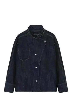 MARGAUX LONNBERG Asymmetric Denim Jacket - Blue