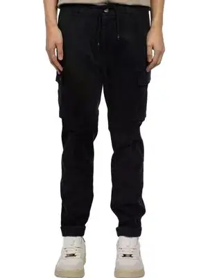 MASON'S Cargo-pocket Drawstring Trousers - Black