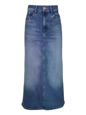 MOTHER Denim Midi Skirt - Blue