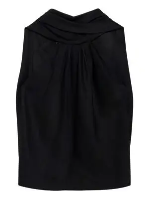 Simkhai Scarlett Draped Halterneck Blouse - Black