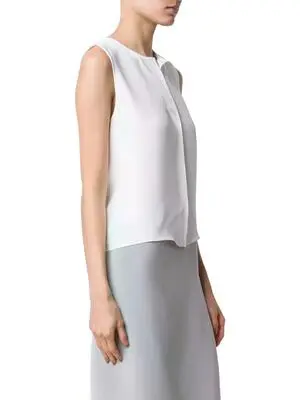 PETER COHEN Sleeveless Silk Blouse - White