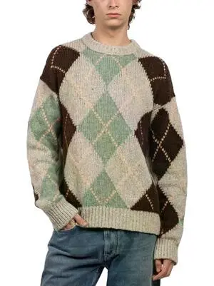 ATOMO FACTORY Argyle Knit Sweater - Neutrals