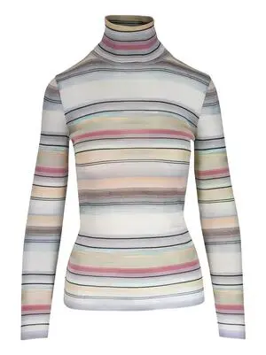 Missoni Striped Roll-neck Sweater - Neutrals