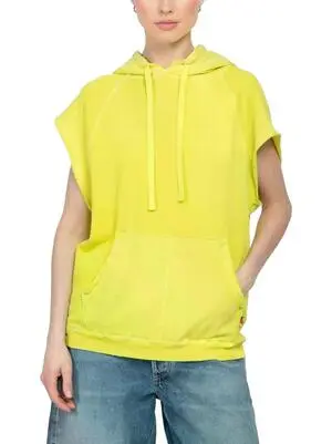 FREECITY Hooded Sleeveless Hoodie - Yellow