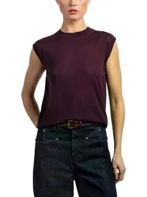 Another Tomorrow Sleeveless Vest - Purple