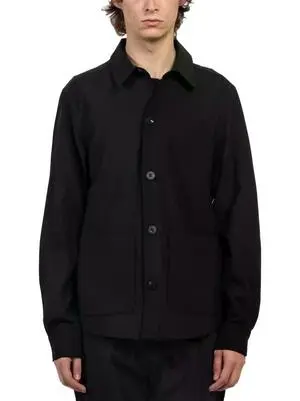 04651/TRIP IN A BAG Button Overshirt - Black