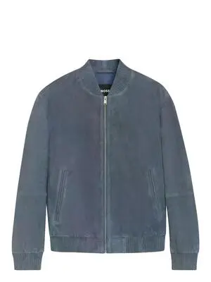 BOSS Muller Suede Jacket - Blue