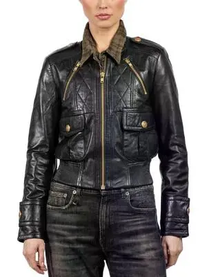 R13 Quilted Buttoned Jacket - Black
