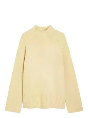 Maria Mcmanus Ribbed Funnel-neck Sweater - Yellow