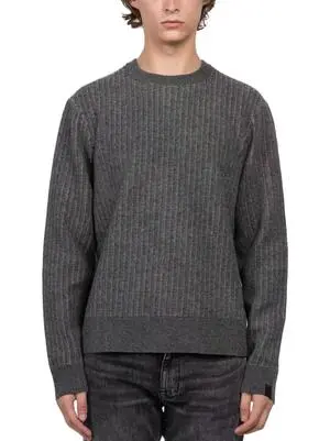 Rag & Bone Ribbed Crew-neck Sweater - Grey
