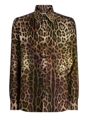 Dolce & Gabbana Leopard-print Shirt - Brown