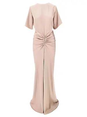 Andamane Iris Ruched Maxi Dress - Pink