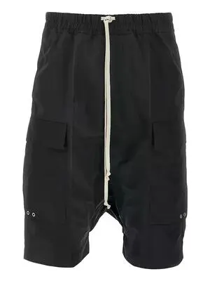 Rick Owens Drawstring Cargo-pocket Shorts - Black