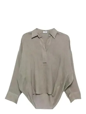 Brunello Cucinelli Linen Blouse - Grey