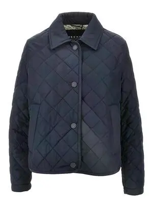Max Mara Quilted Polo-collar Jacket - Blue